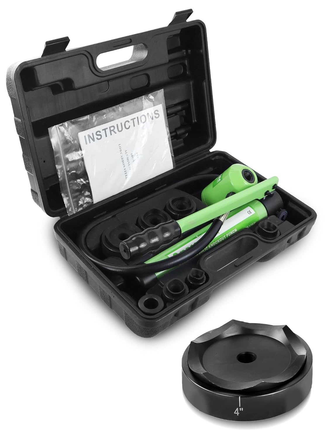 Amazon.com: AMZCNC 8T Hydraulic Knockout Punch Tool Kit with 6 Dies (1/ ...