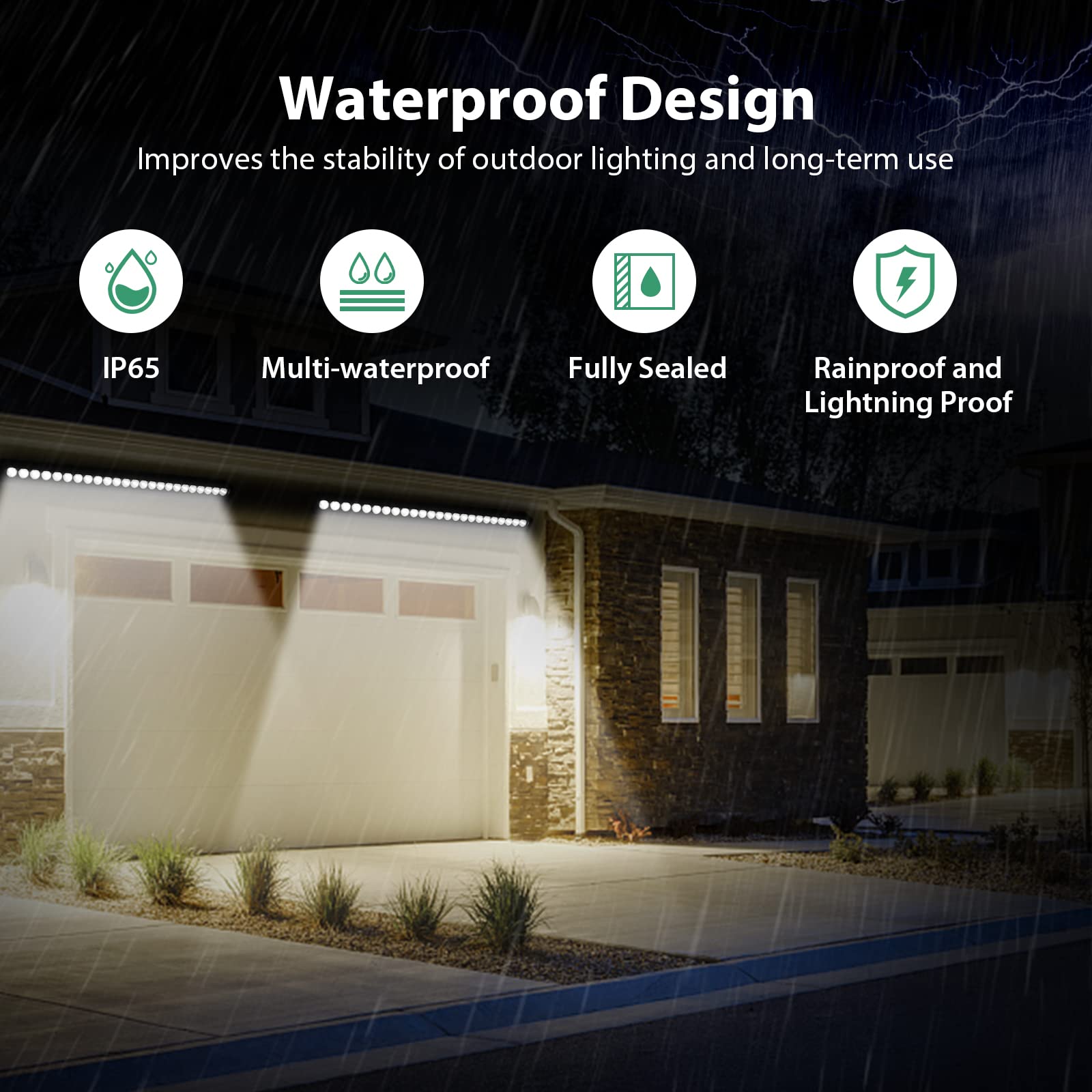 Landscapestation Smart LED Wall Washer Light with APP Control, 168W ...