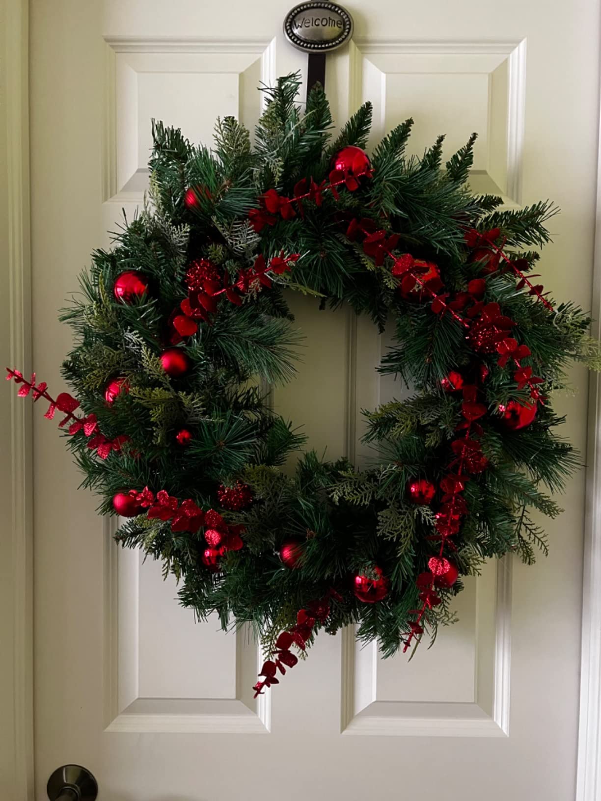 $8/mo - Finance 24 Inch Christmas Door Wreath,Outdoor Lighted Christmas ...