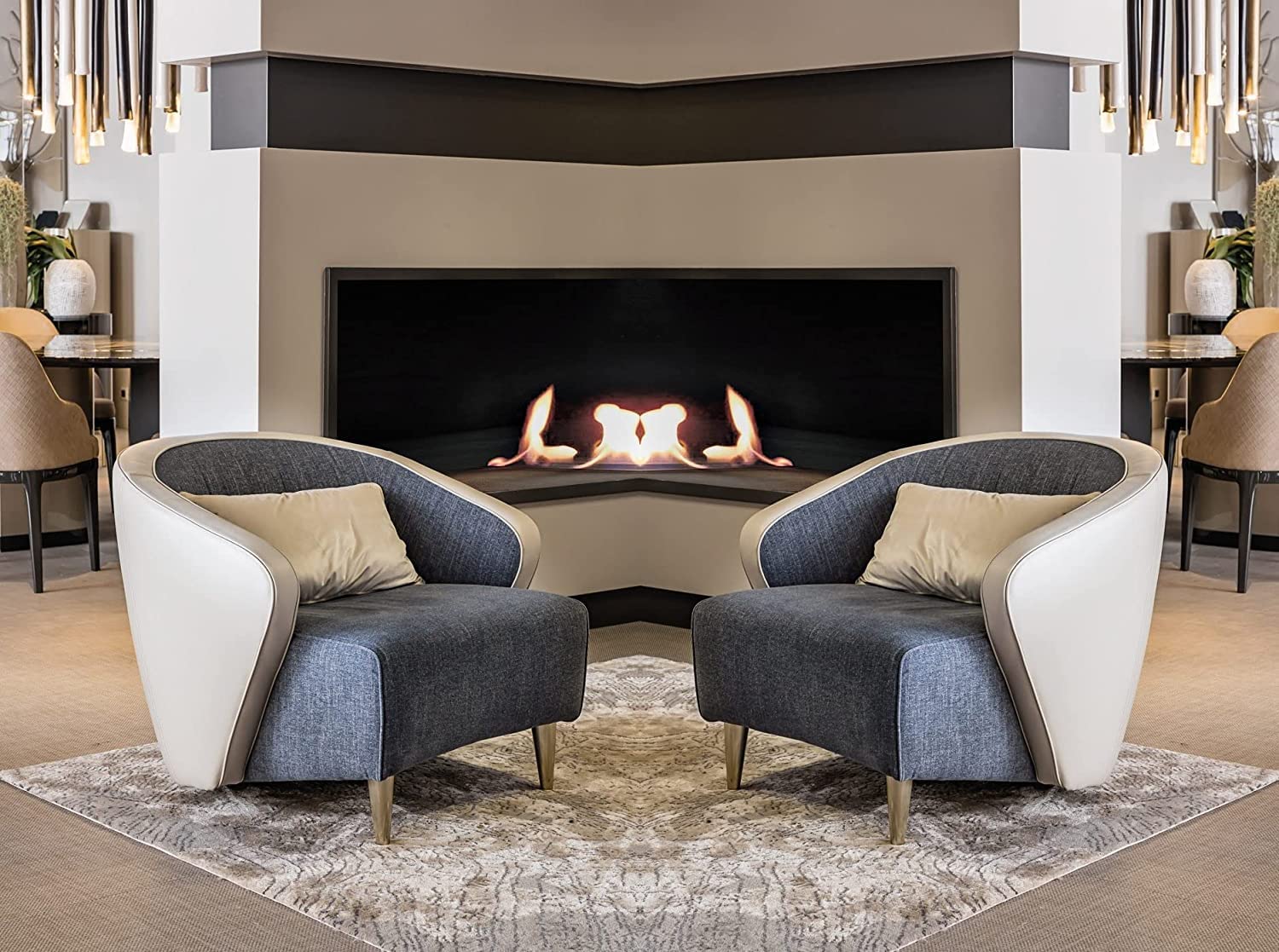Spacious Backrest Solidly Built Round Lounge Chair Stylish Single ...