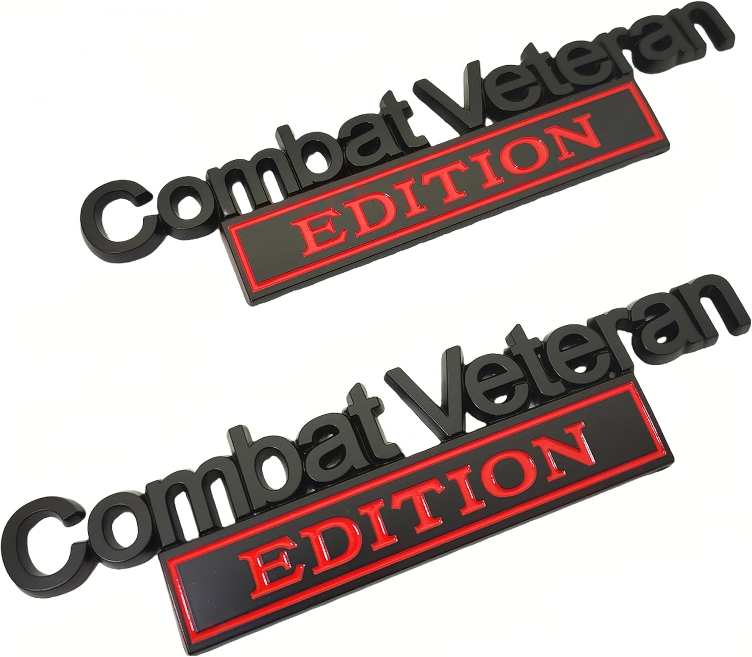 Amazon.com: AutoYogLin 2PCS Combat Veteran Edition Car Emblems, Combat ...