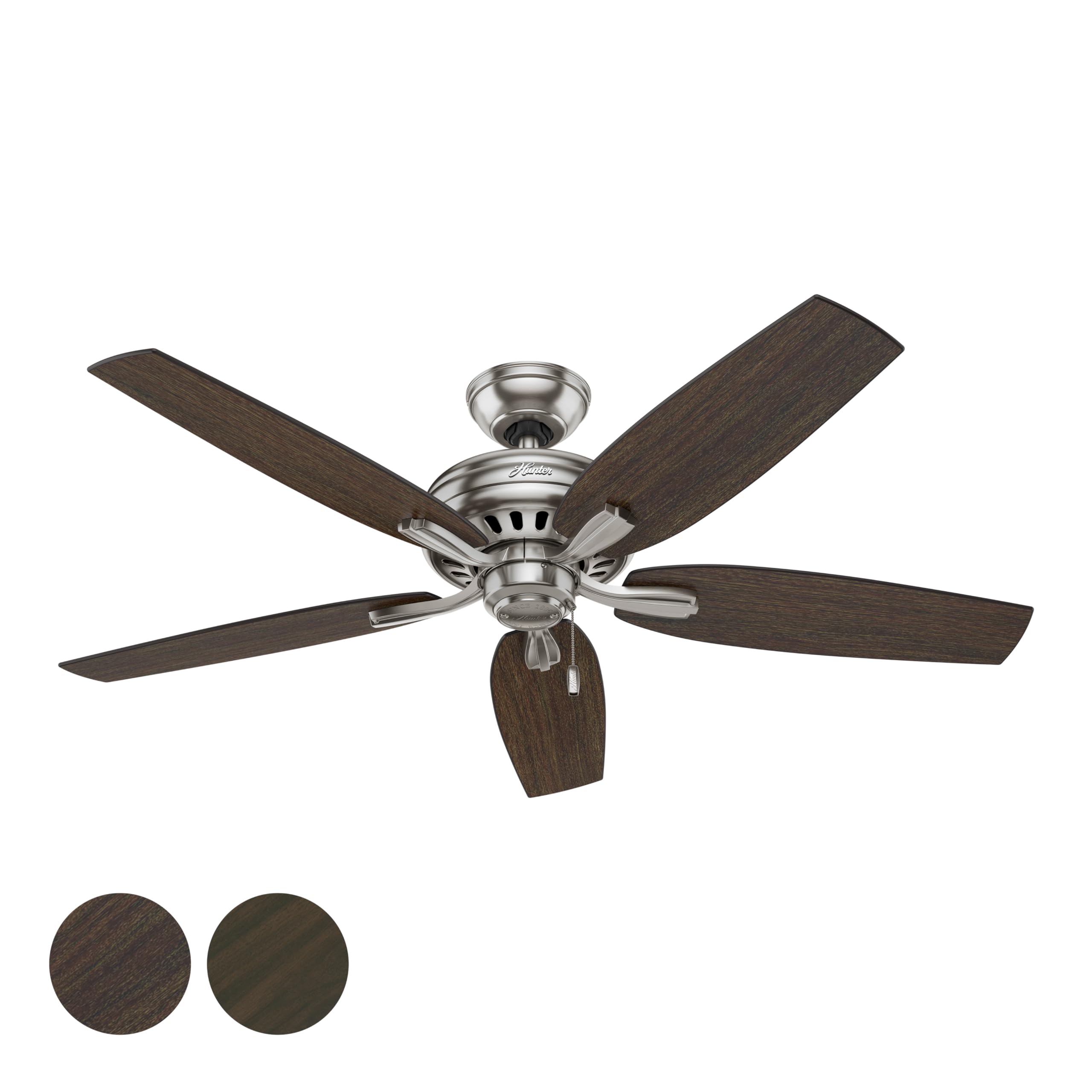 Hunter Five Minute 52 In Indoor Brushed Nickel Ceiling
