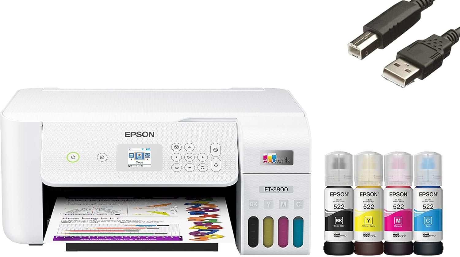 Amazon.com: Epson EcoTank Wireless Color All-in-One Inkjet Printer ...