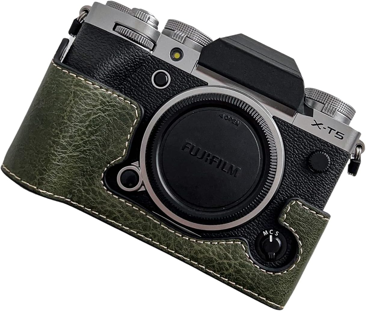 Amazon.com : X-T5 Case, BolinUS Handmade PU Leather Half Camera Case ...