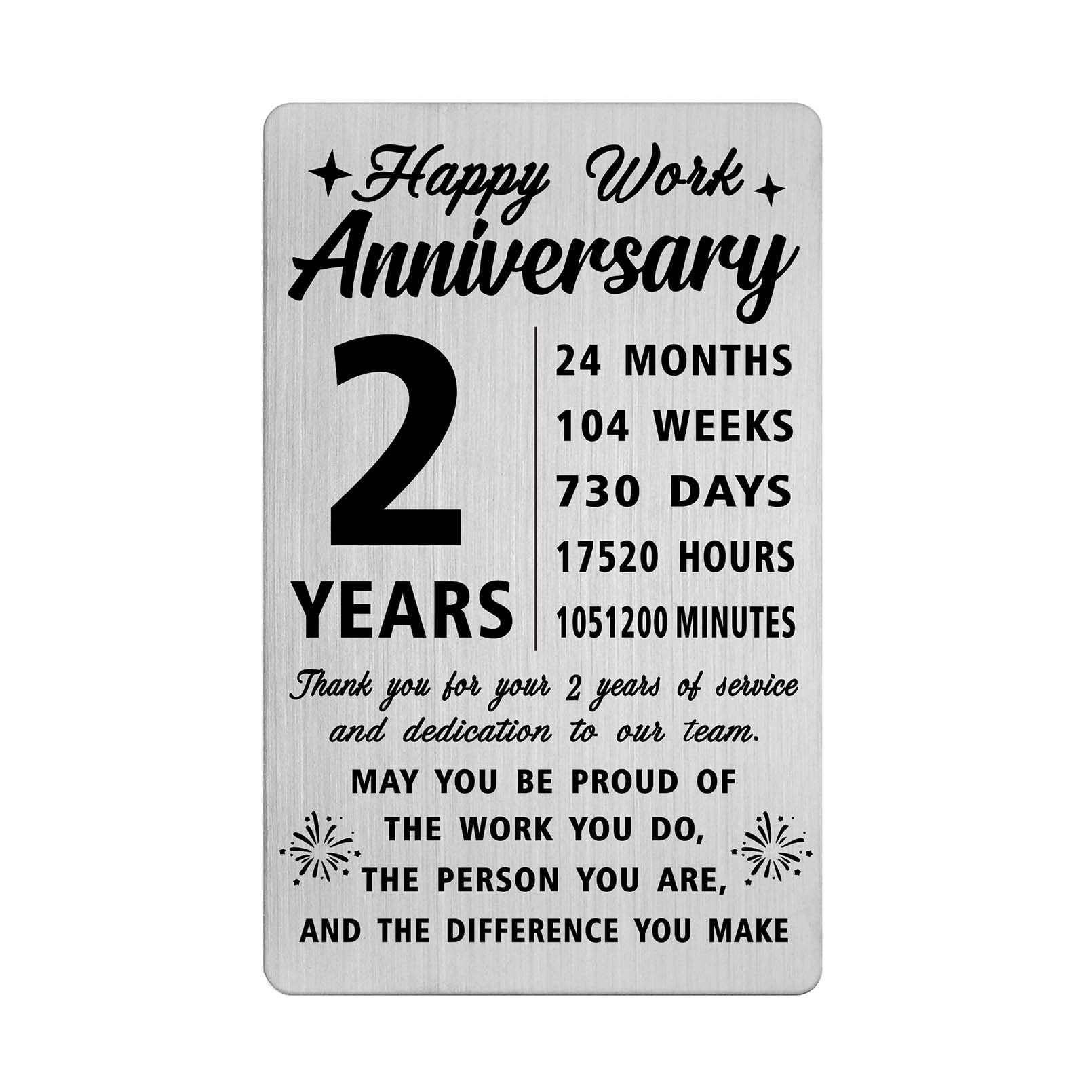 Amazon.com : Richesele 2nd Work Anniversary Cards - Happy 2 Year Work ...