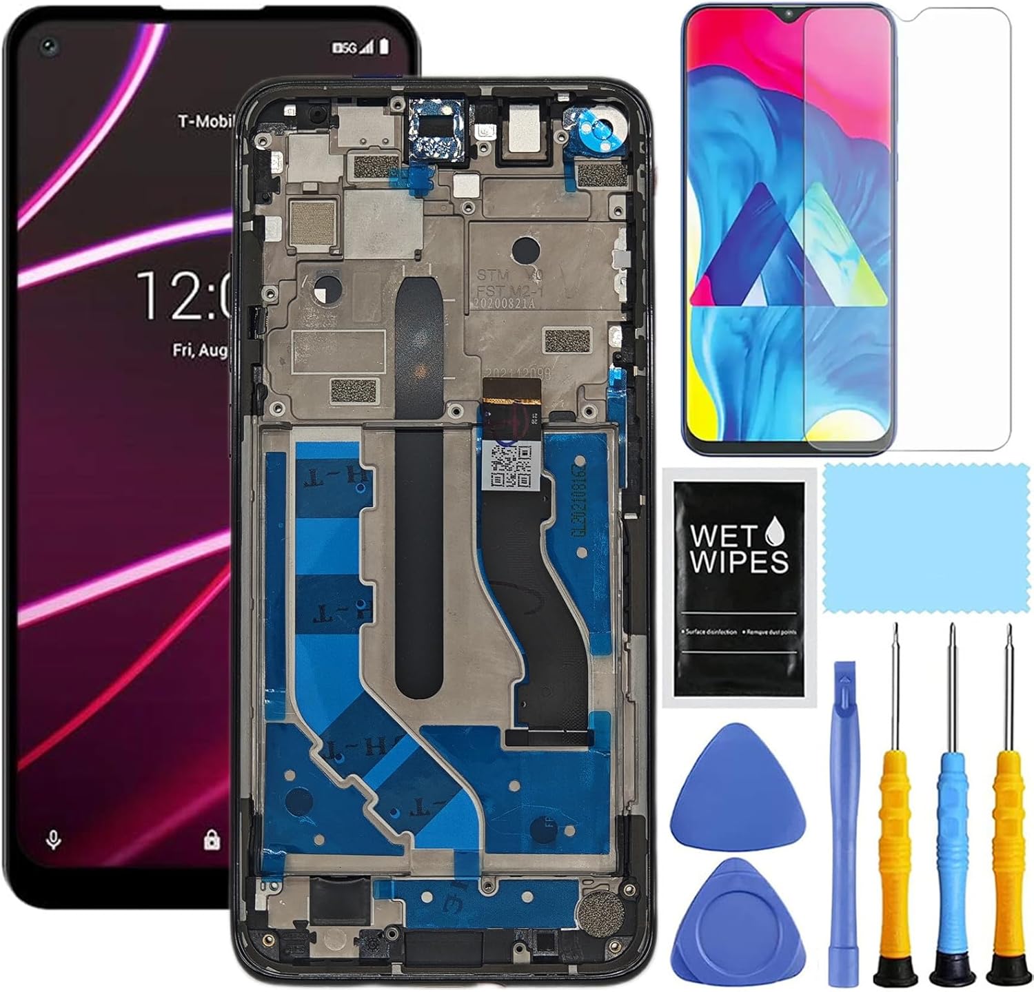 Amazon.com: for T-Mobile Revvl 5G Screen Replacement Kit with Frame for ...