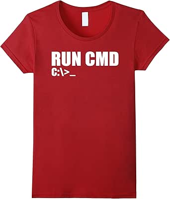 Amazon.com: RUN CMD T-Shirt Funny Computer Nerd : Clothing, Shoes & Jewelry