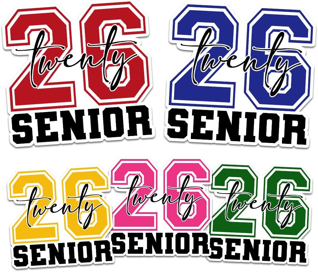 Amazon.com: 6Pcs Class of 2026 Sticker Senior 2026 Sticker Graduation ...