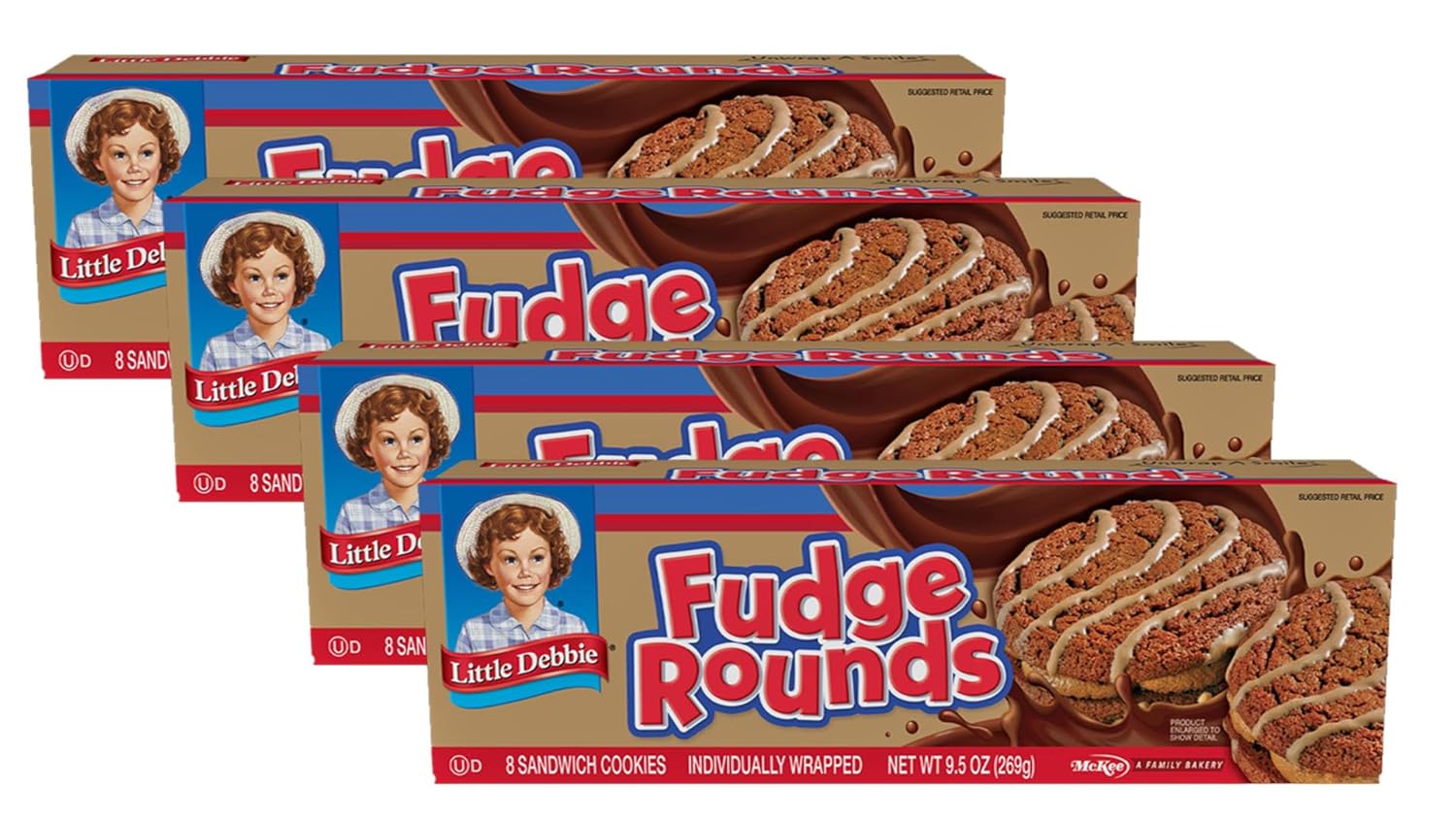 Amazon.com: Little Debbie (Fudge Rounds, 4 boxes) : Grocery & Gourmet Food