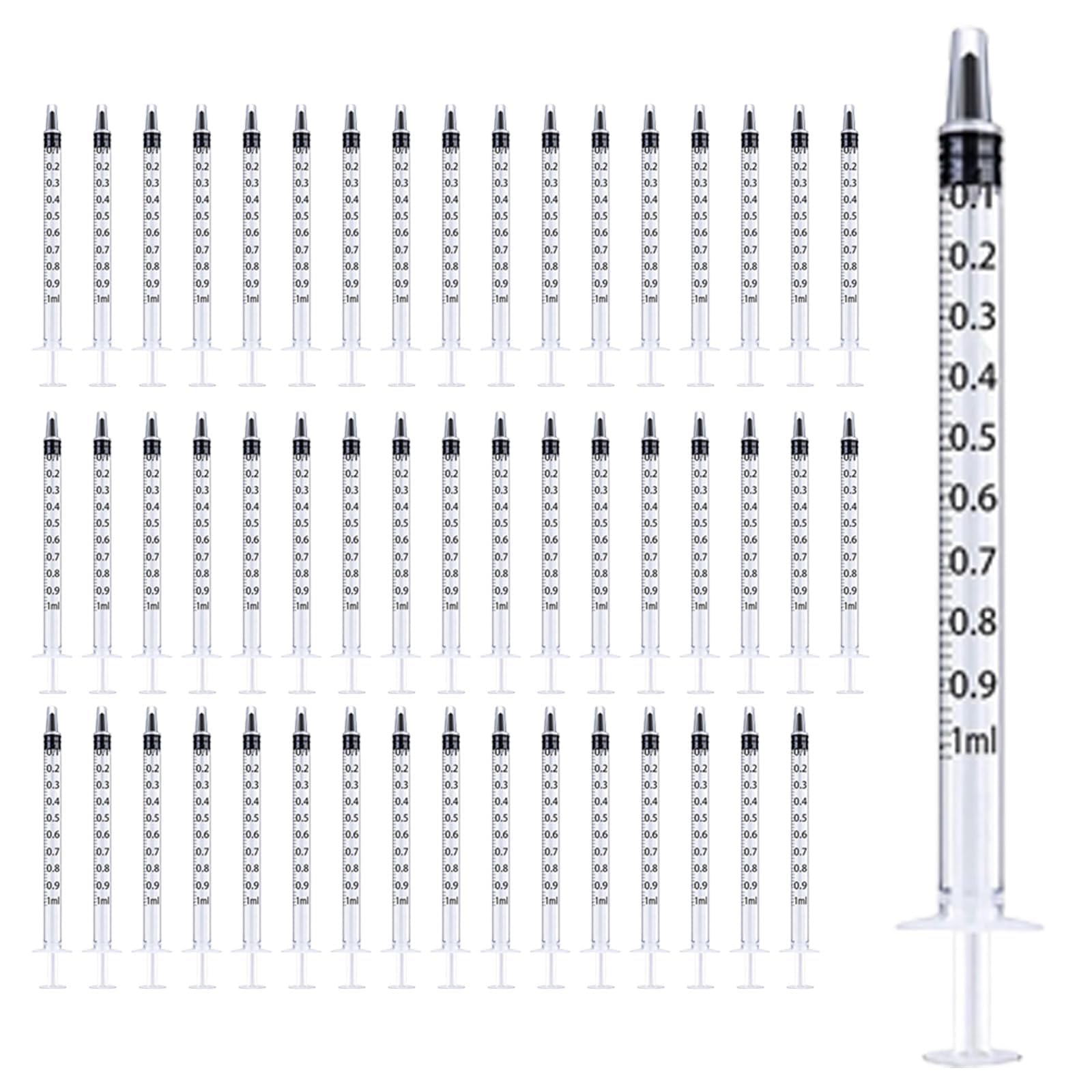 50PCS 1ml Syringes No Needle Syringe 1ml Syringe Small Syringe 1ml ...