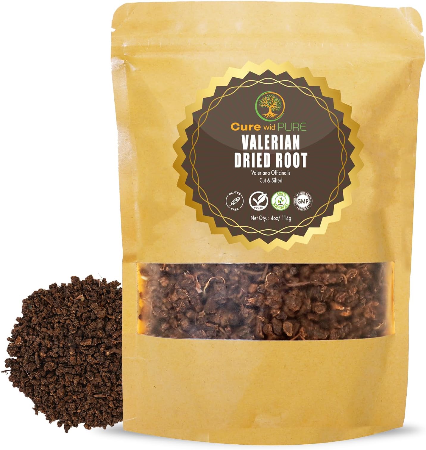 Amazon.com : Cure wid Pure Organic Valerian Root Tea - Cut,Sifted & Non ...