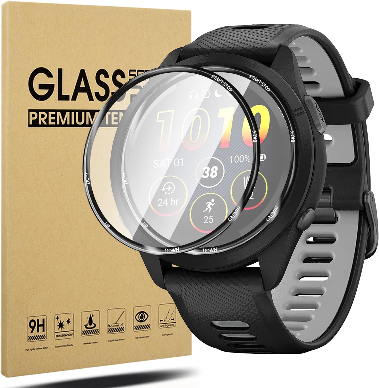 Amazon.com: Suoman 2-Pack for Garmin Forerunner 265 Screen Protector ...