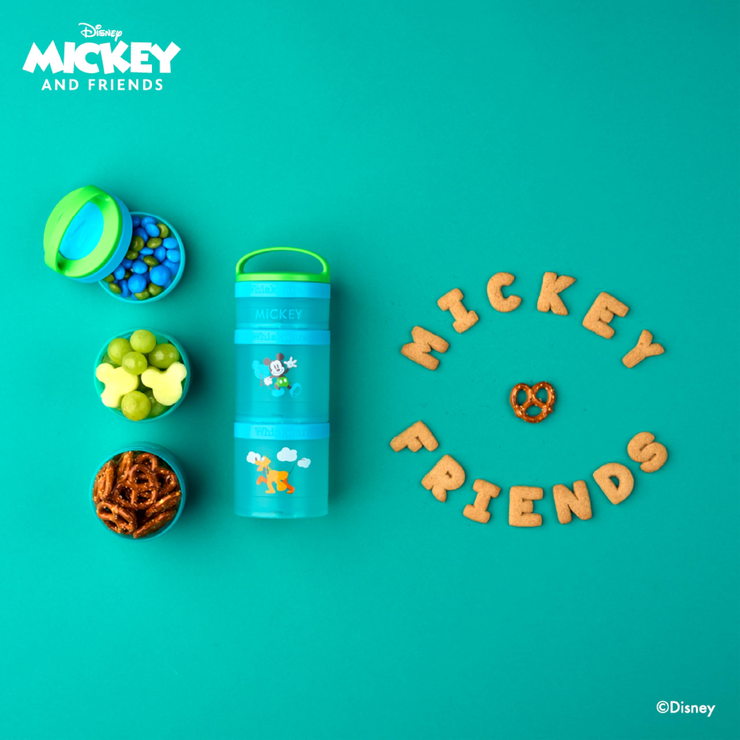 Snapklik.com : Whiskware Disney Stackable Snack Containers For Kids And ...