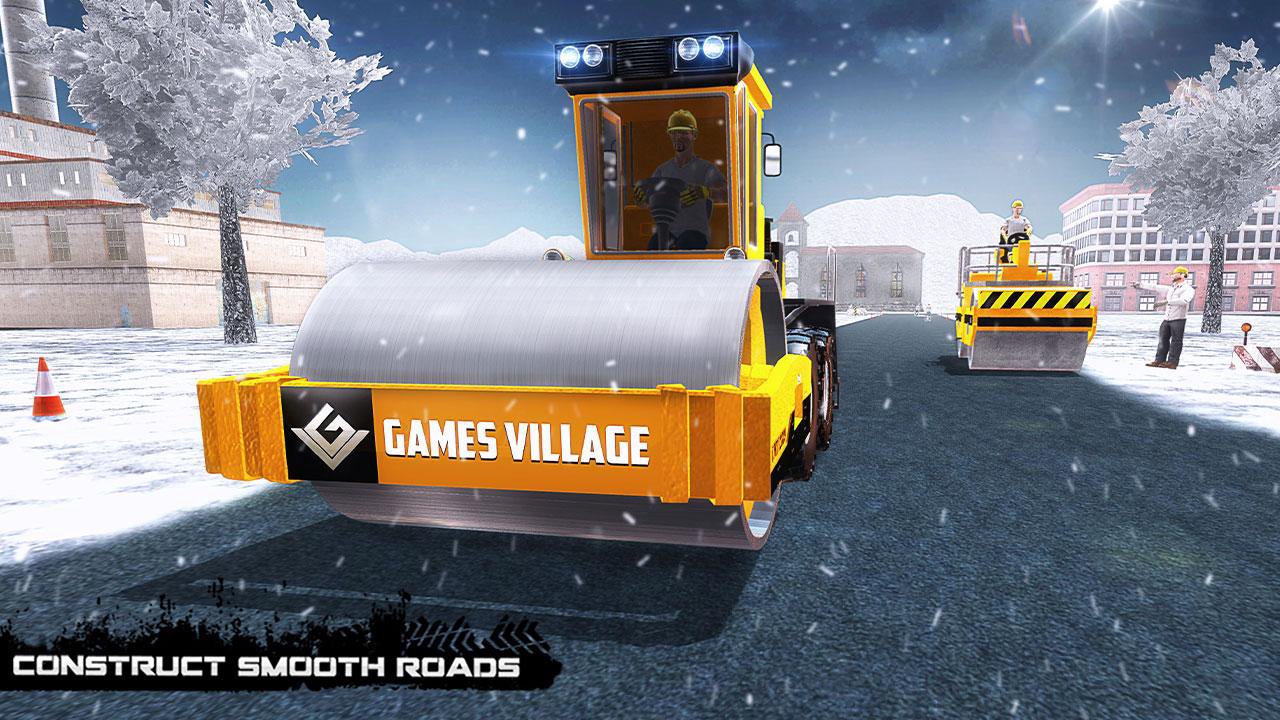 Snow Plow Winter Simulator Excavator Driver 3D: Heavy Snow Excavator ...