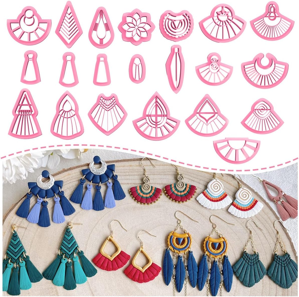 Amazon.com: Keoker Macrame Polymer Clay Cutter, Clay Cutters for ...