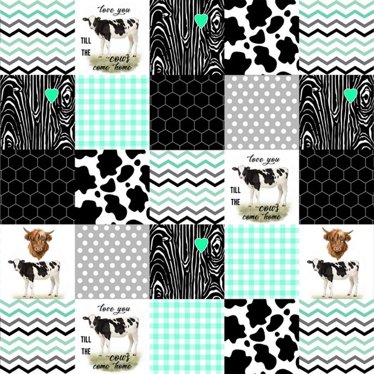 Buy Cute Cow Print Fabric by The Yard Kawaii Highland Cow Upholstery ...