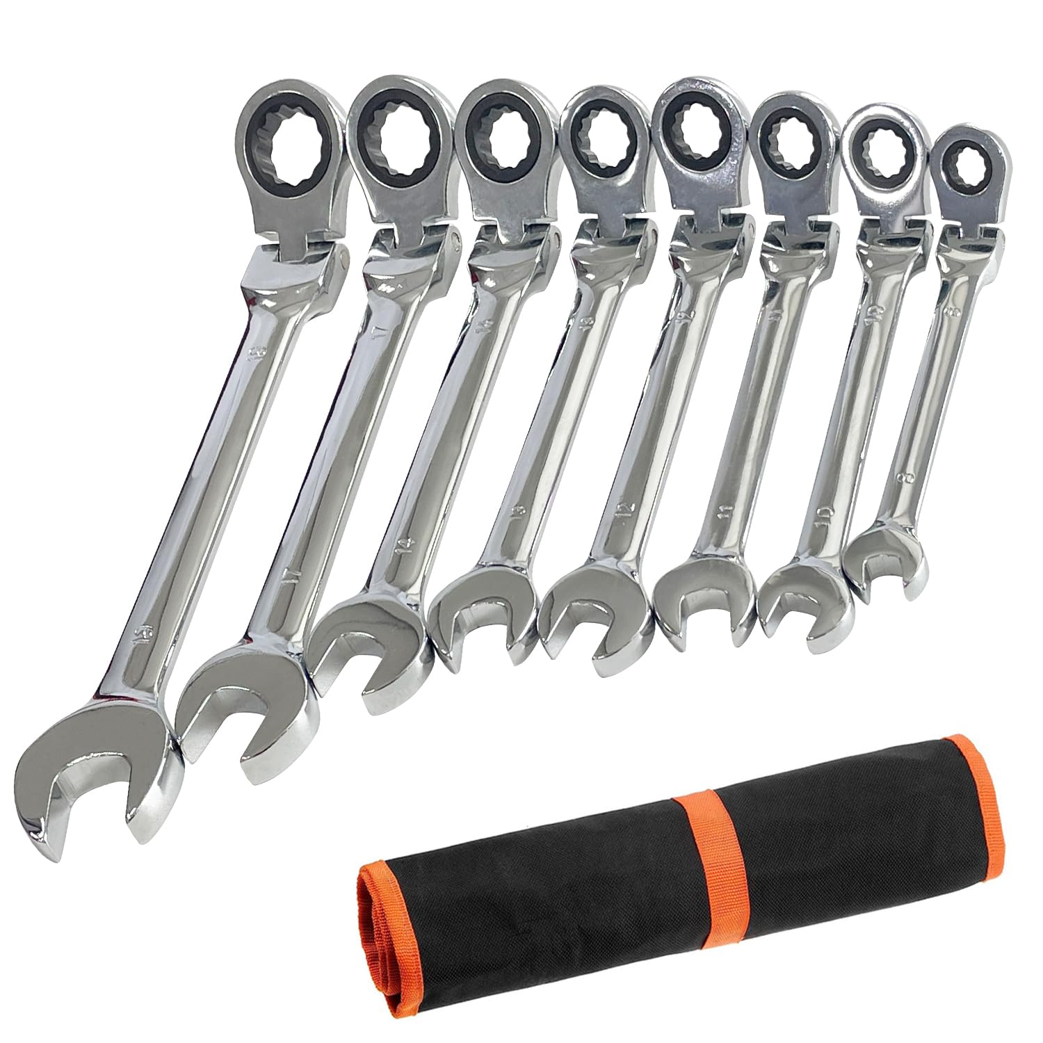 Snapklik.com : Socpuro 8 Piece Flex-Head Ratcheting Combination Wrench ...
