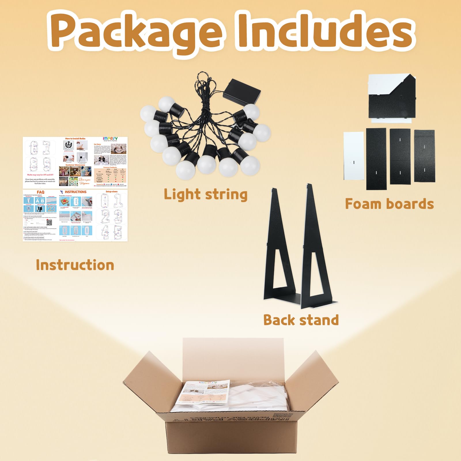 Snapklik.com : Imprsv Marquee Letters Black Birthday Decorations: Large ...