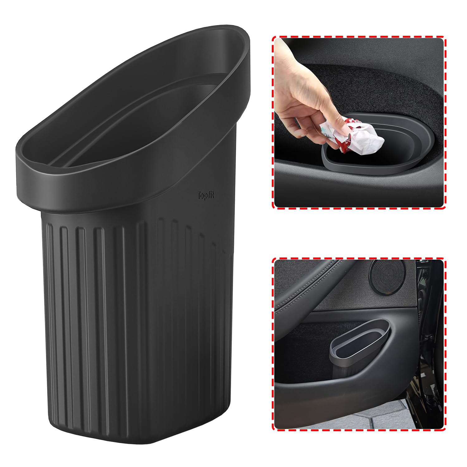 Amazon.com: BMZX Car Trash Can Trash Bin, Car Accessories for Interior ...