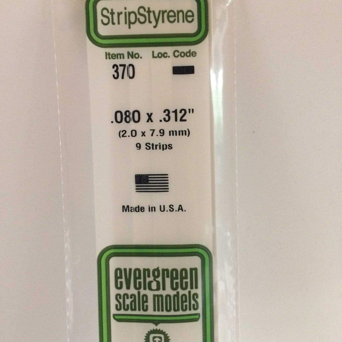 Amazon.com: Evergreen Scale Models 24" Strip Pack, .080x.312 (9 ...