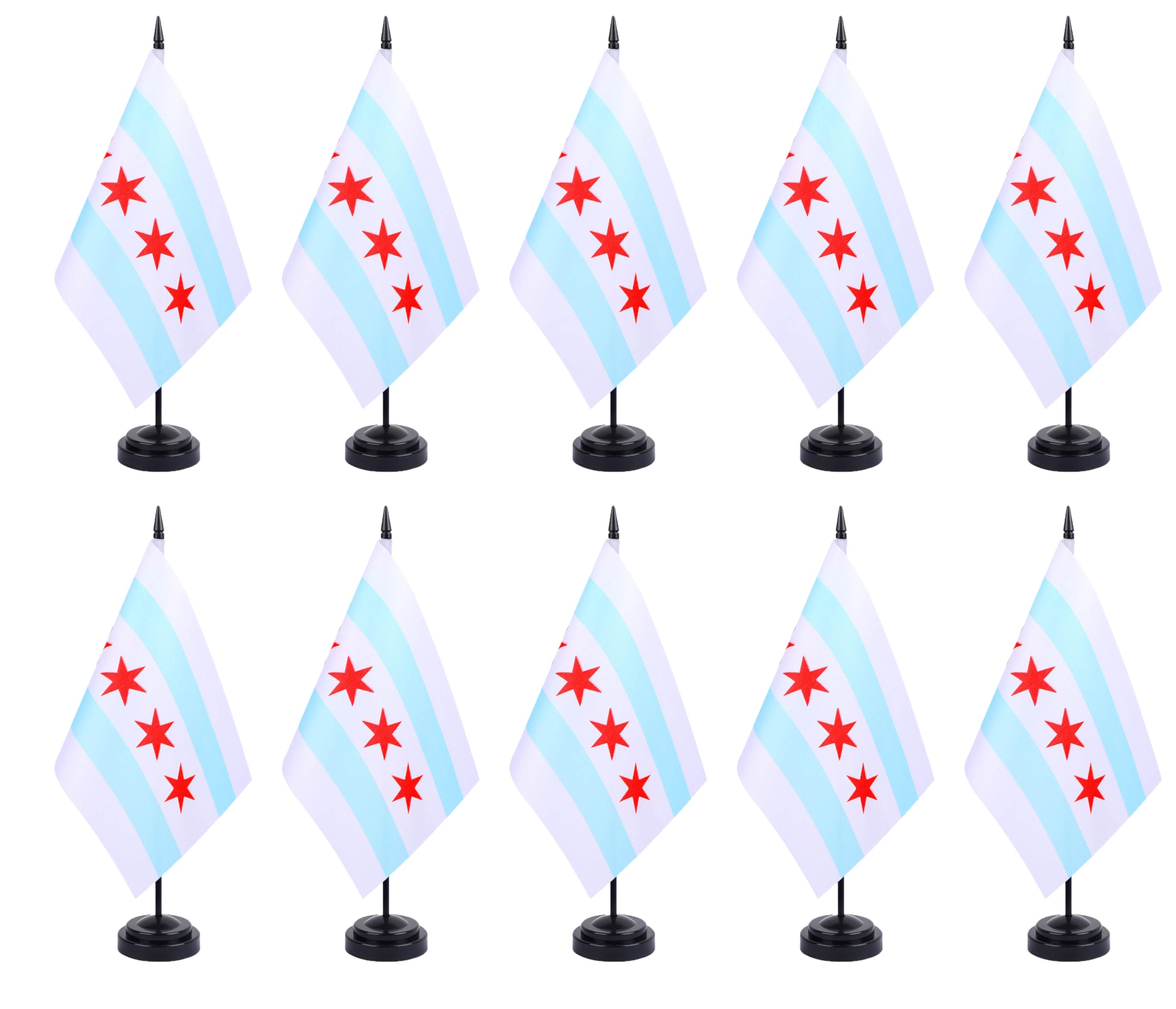 Snapklik.com : ZXvZYT Chicago Flag Banner USA Chicago Desk Flag Set ...