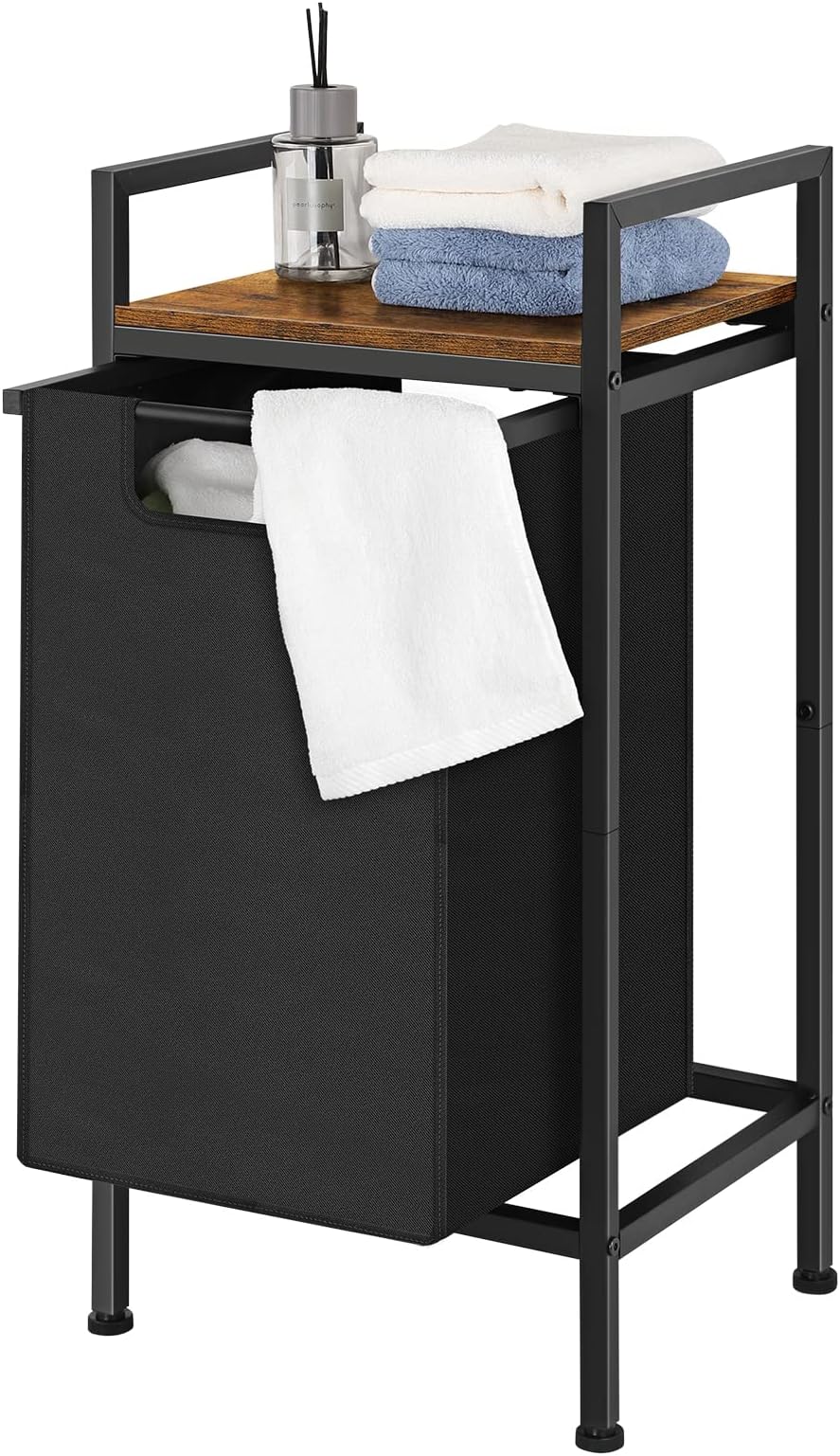 Amazon.com: Laundry Hamper with Shelf Small Laundry Sorter with ...