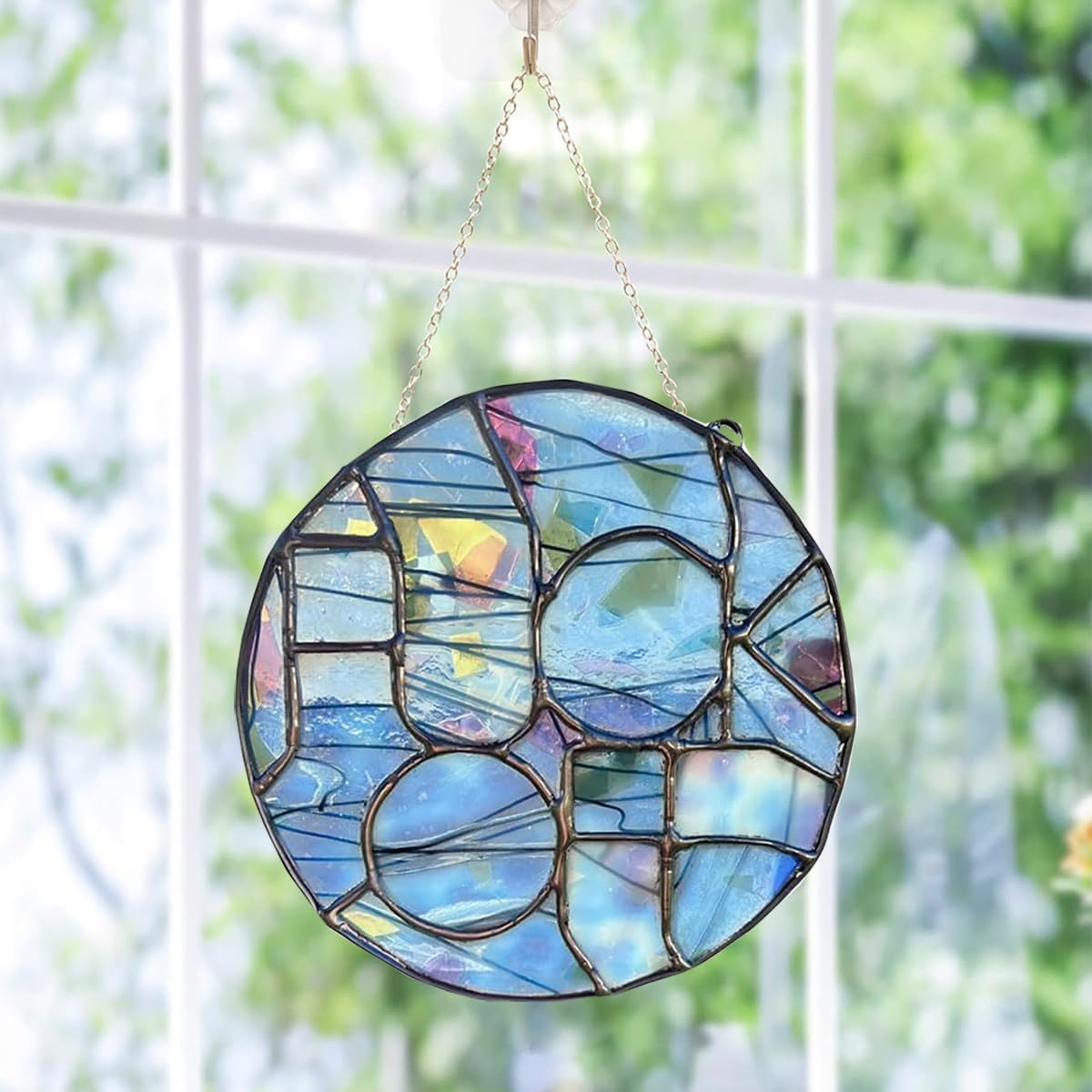 Amazon.com: Funny Saying Funk Off Stained Glass Hanging, Stained Glass ...