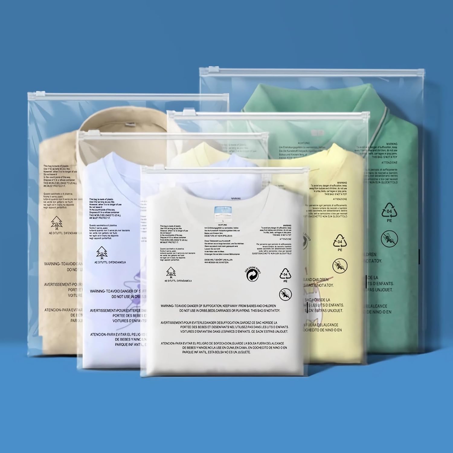 Amazon.com: YUANSHAO Clear Zipper Bags 8x12 Inch (5Mil) 50 Pcs Poly ...