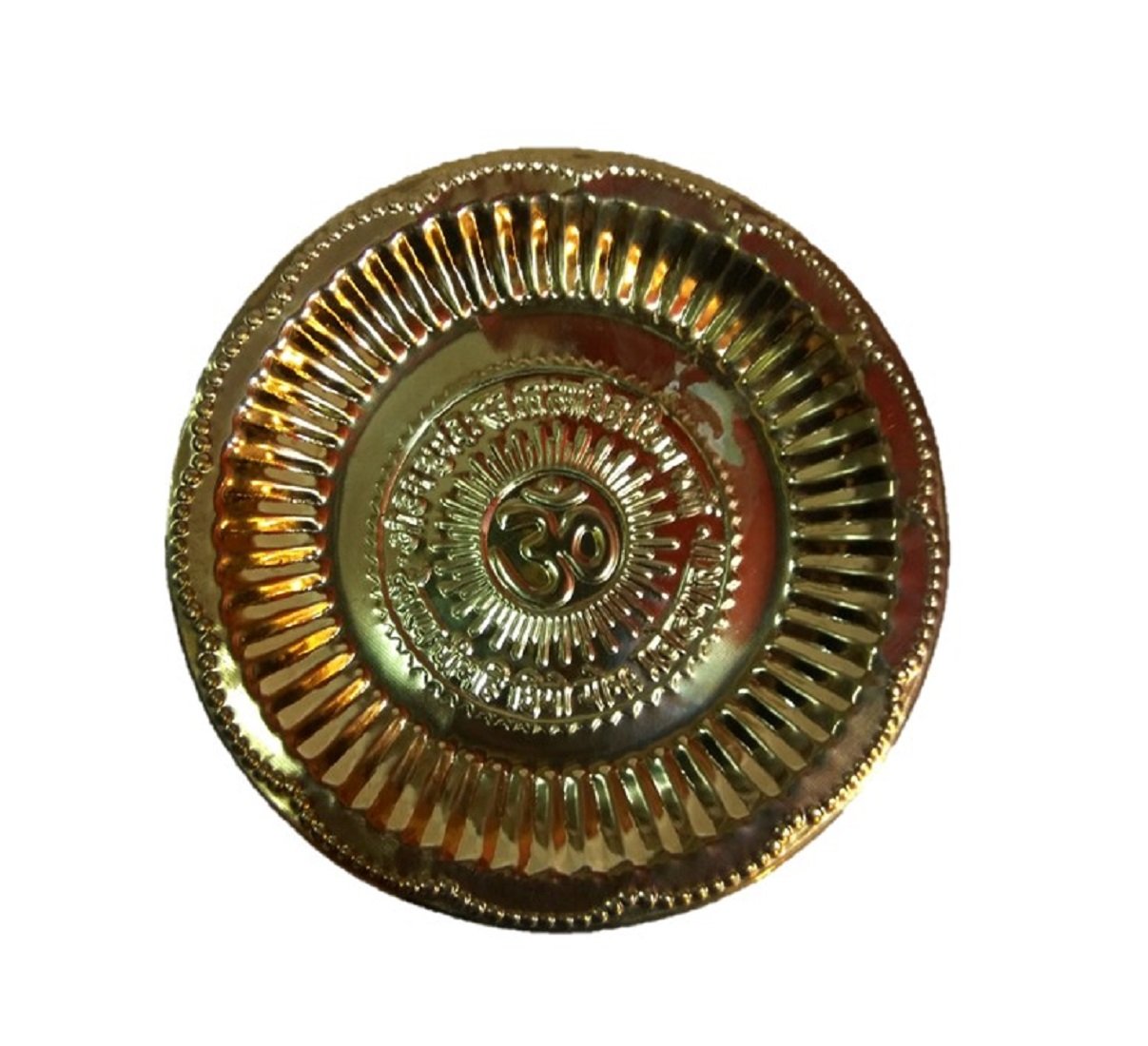 Buy Raman Pooja Store Brass Pooja Plate (Gold Colour) - (3 X 3 inches ...