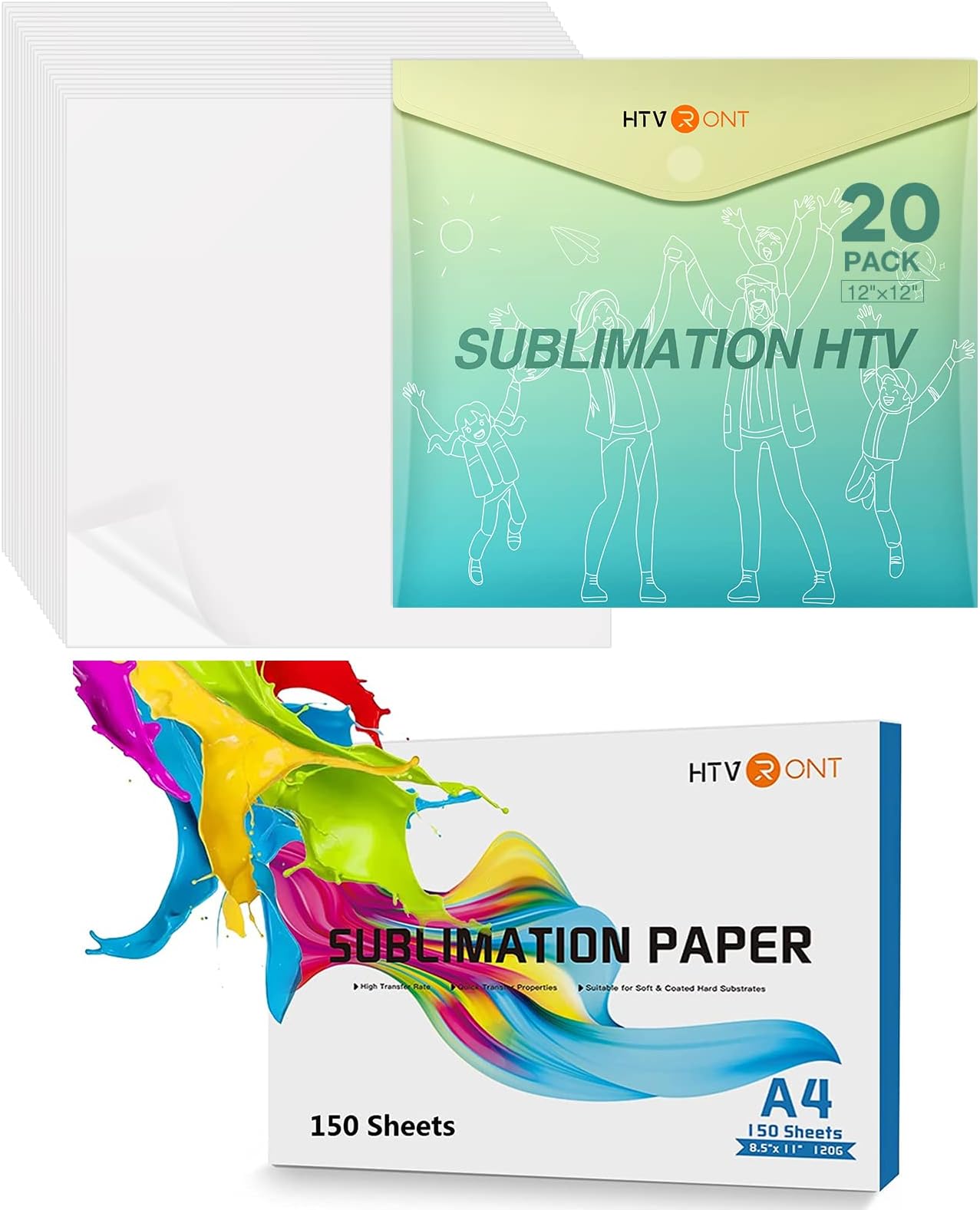 Amazon.com: HTVRONT Sublimation Paper Sublimation Vinyl Set - 8.5 x 11 ...