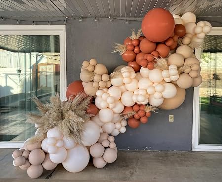 Amazon.com: Selfgurher 161pcs Fall Balloon Arch Kit Burnt Orange ...