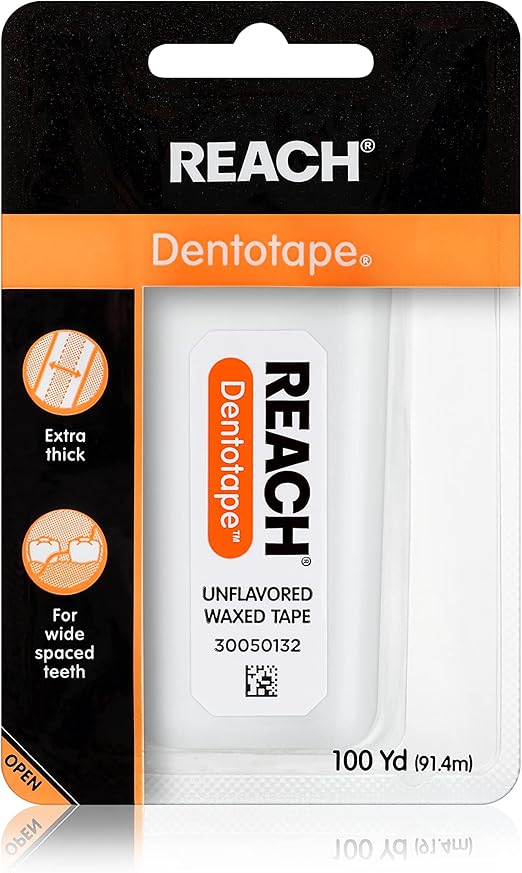 Amazon.com : REACH Dentotape Waxed Dental Floss Tape, Unflavored, Extra ...