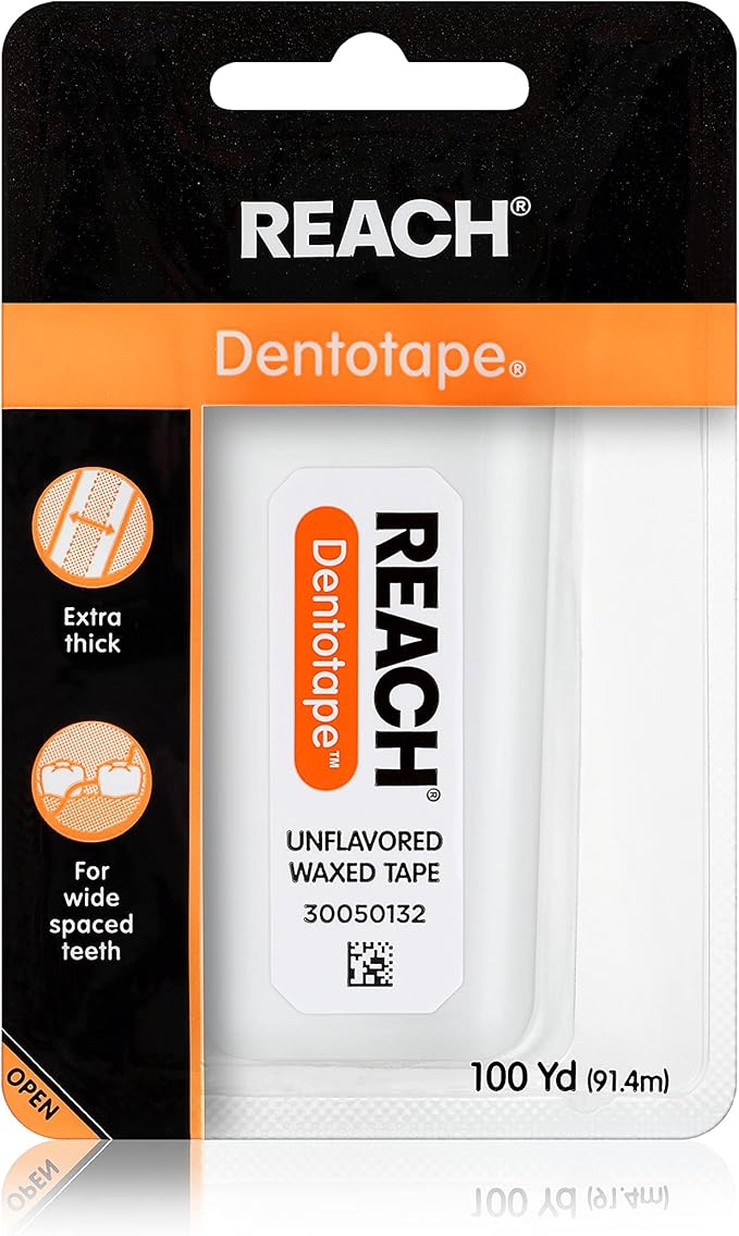 Amazon.com : REACH Dentotape Waxed Dental Floss Tape, Unflavored, Extra ...