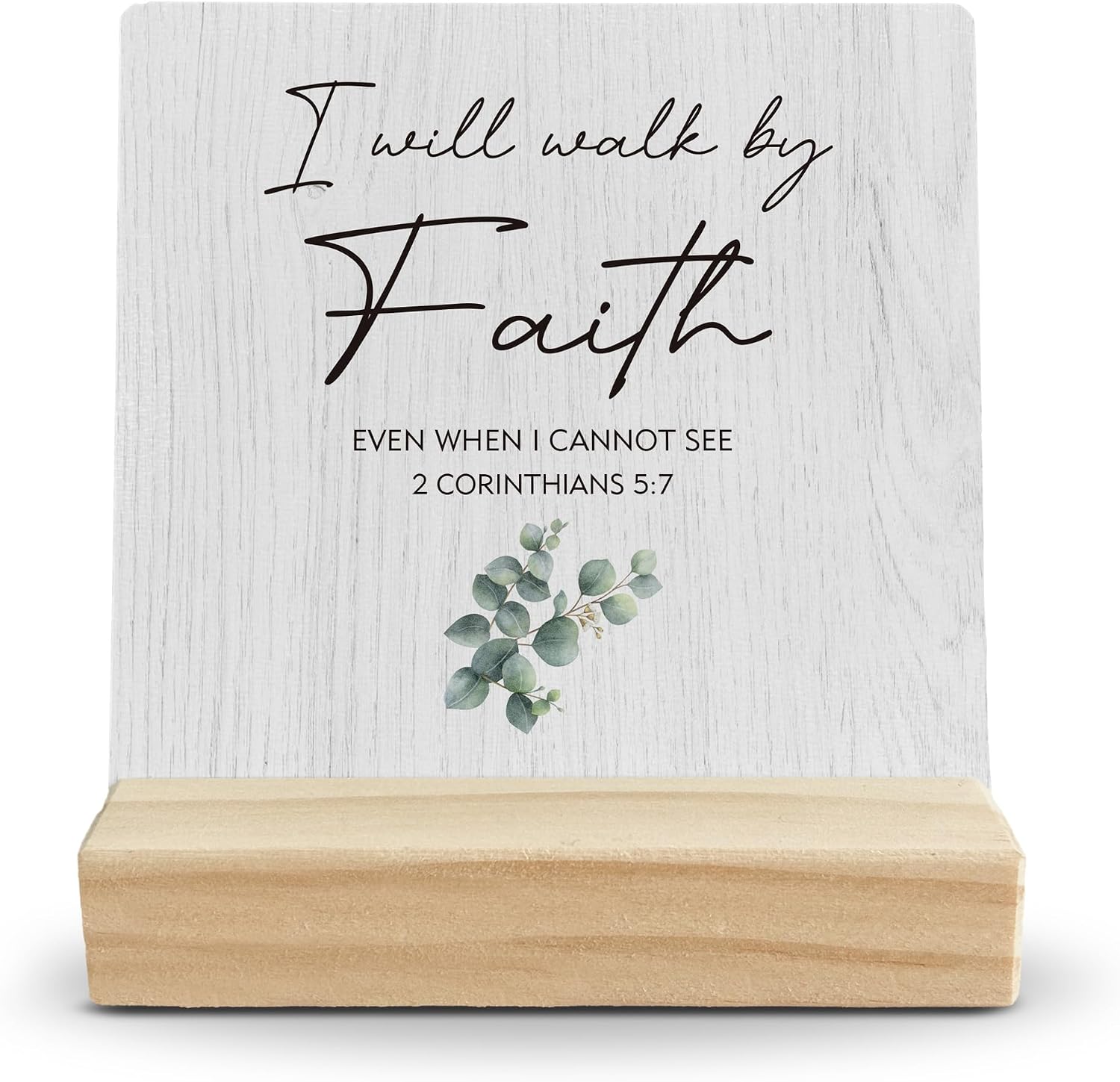 Amazon.com: FUGWN Christian Faith Desk Decor, Christian Bible Verse ...