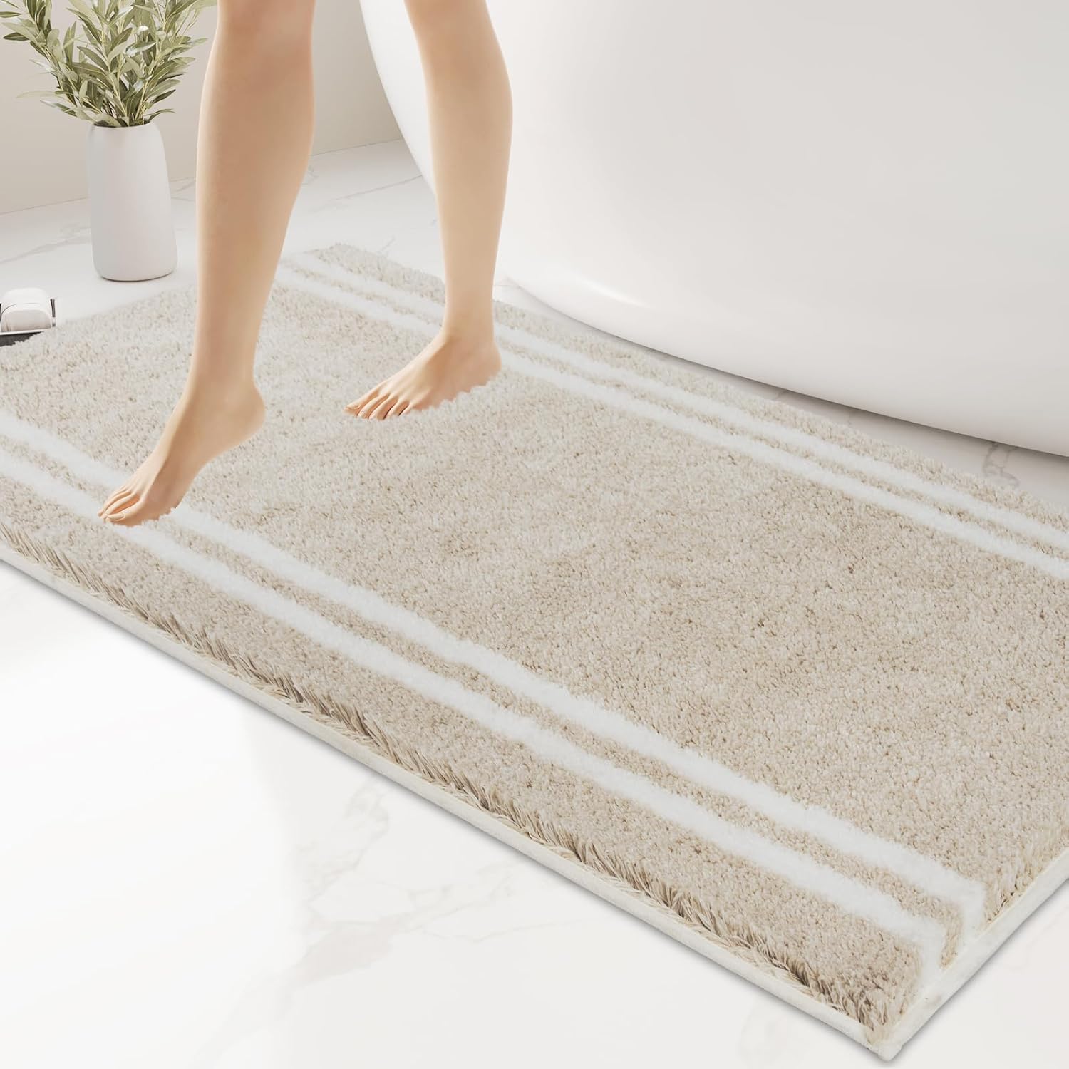 Amazon.com: PURRUGS Non-Slip Bathroom Rug 30" x 60" - Super Absorbent ...