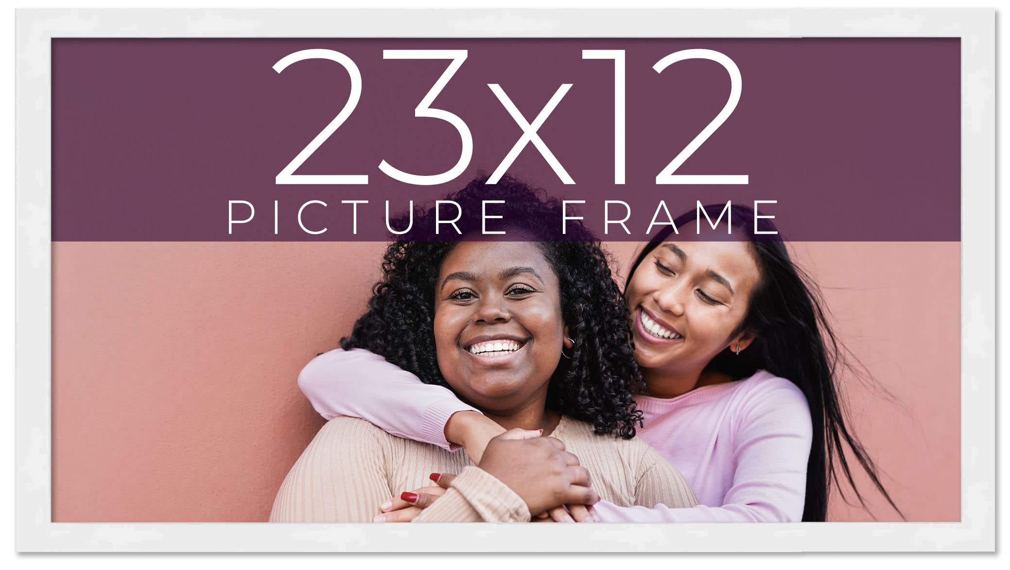 Amazon.com - 23x12 Frame White Real Wood Picture Frame Width 0.75 ...