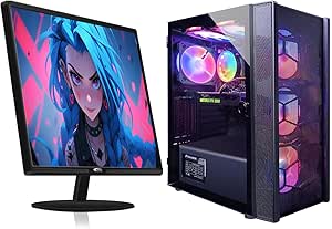 Amazon.com: STGAubron RGB PC Bundle with 24 inch FHD LED Monitor- Intel ...