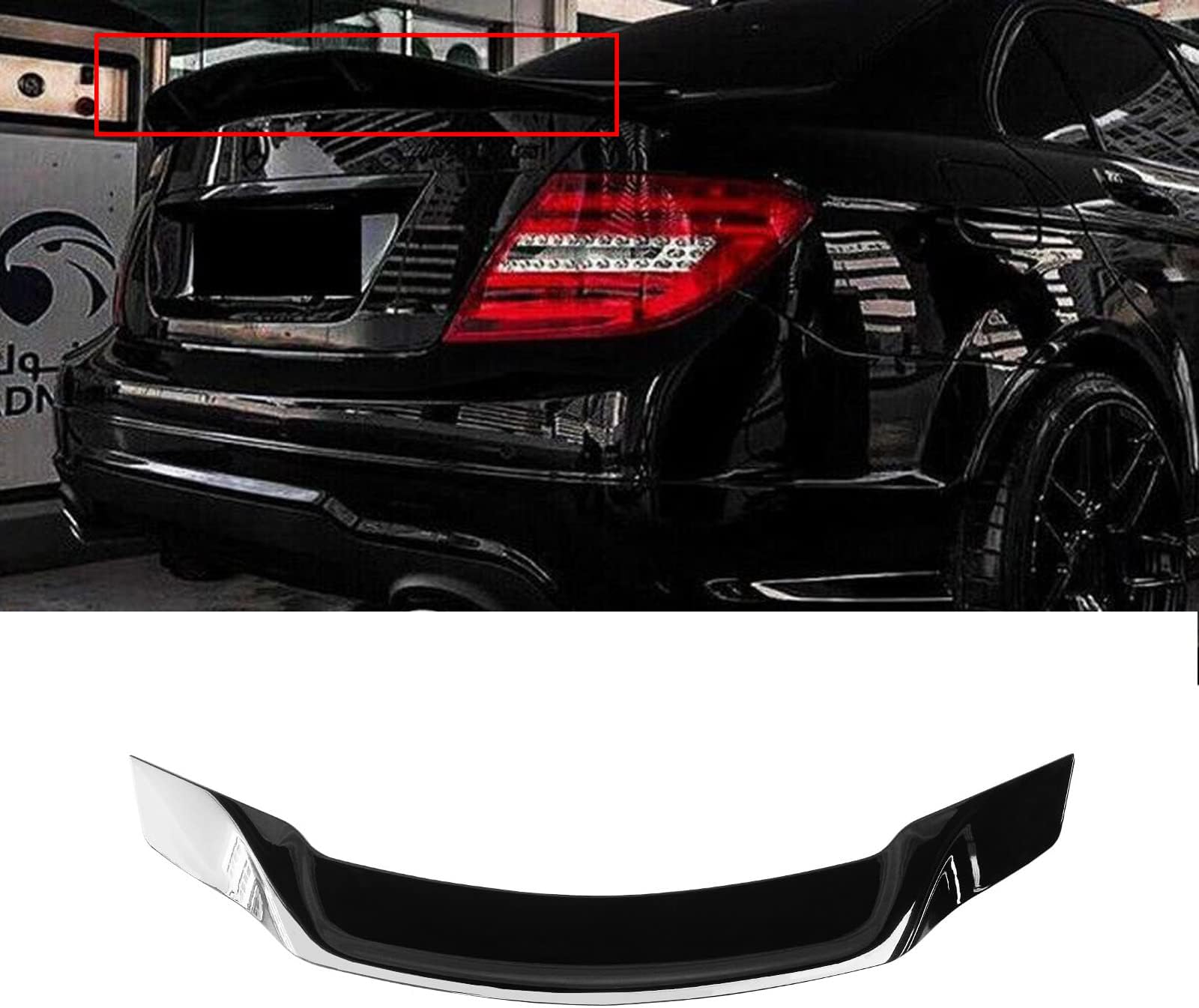 Amazon.com: NINTE W204 Rear Spoiler for 2008-2014 Mercedes Benz W204 ...