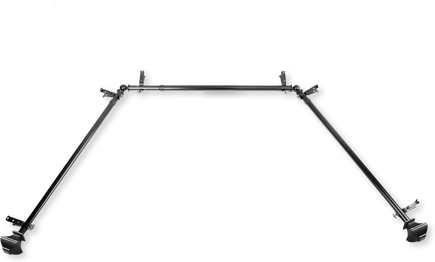 Amazon.com: 13/16" Moyat Bay Window Curtain Rod 20-36", 38-72" - Black ...