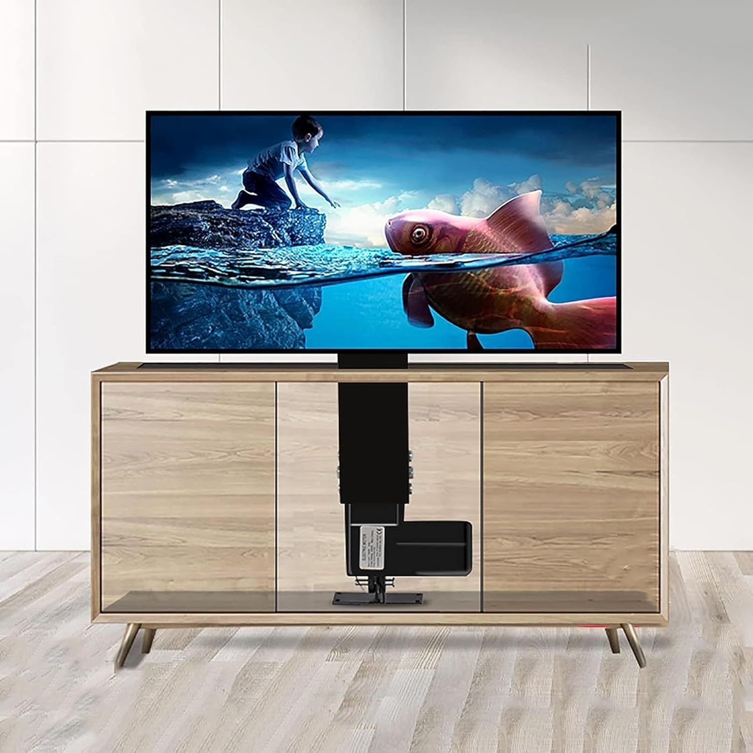Amazon.com: QICBYING Motorized TV Stand, Telescopic Electric Lift TV ...
