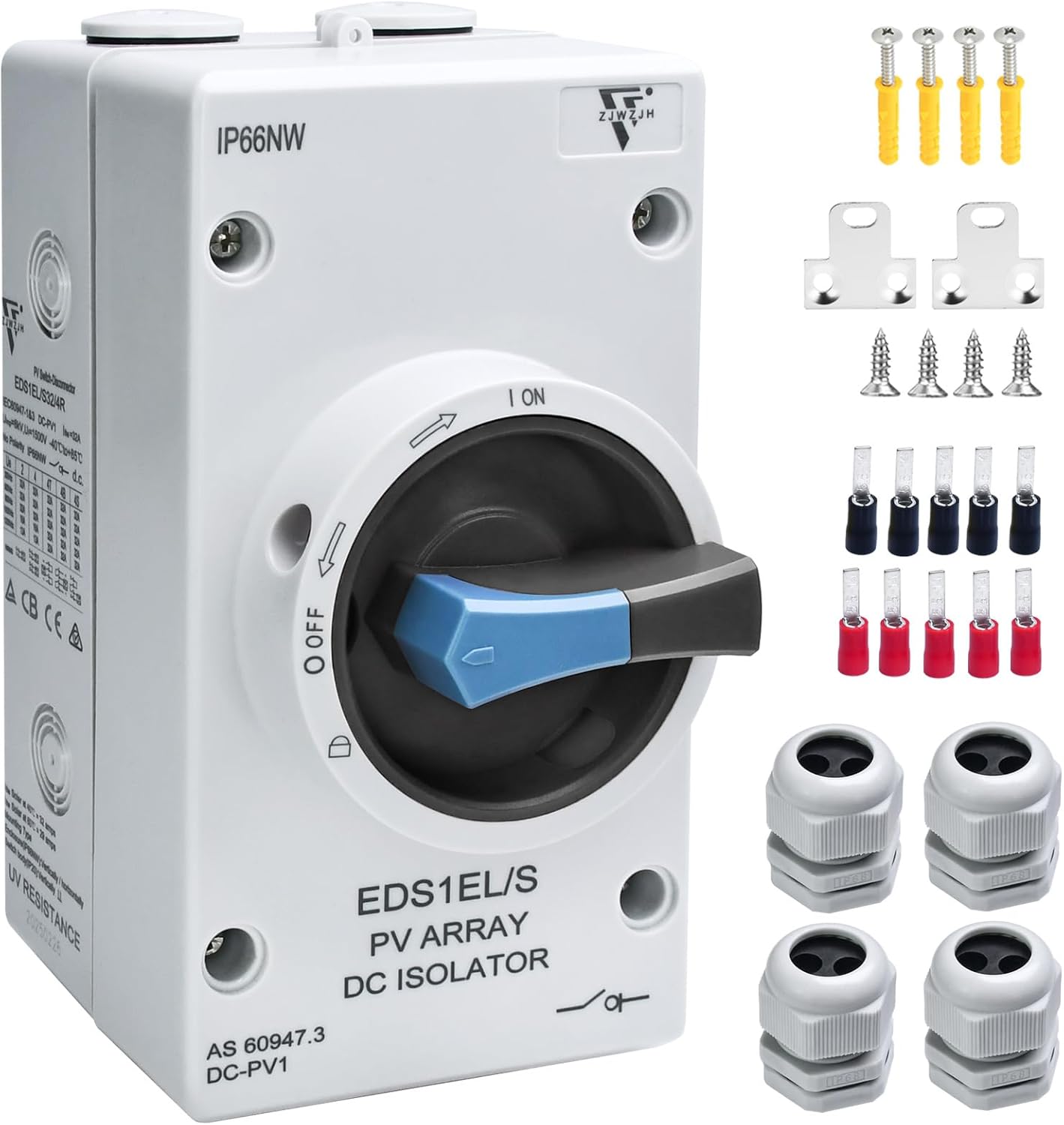 Amazon.com: Disconnect Switch DC1500V 2-Pole Red 32Amp Isolator Solar ...