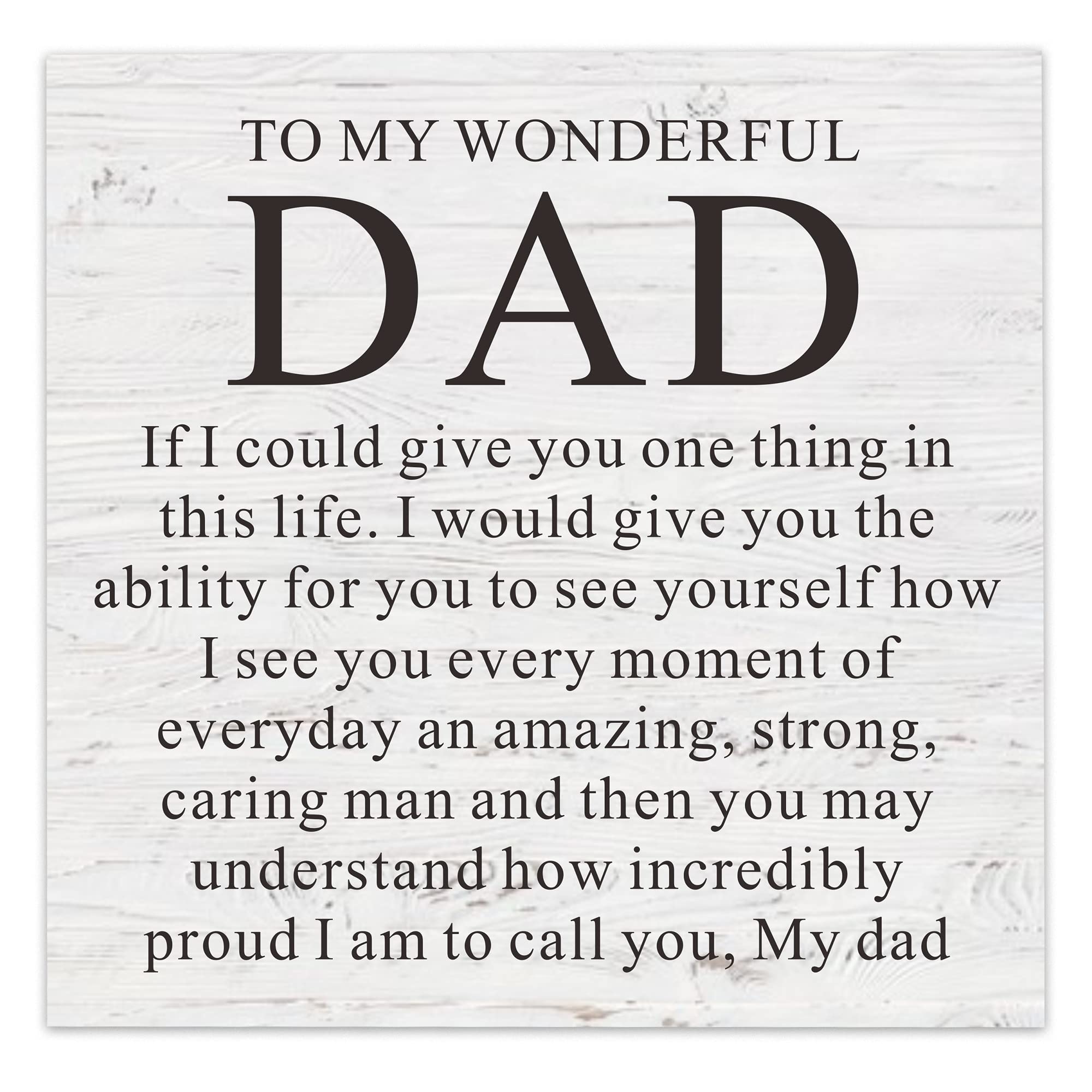 Amazon.com: Wonderful Dad Wood Sign Gift, Father's Day, Birthday Gift ...
