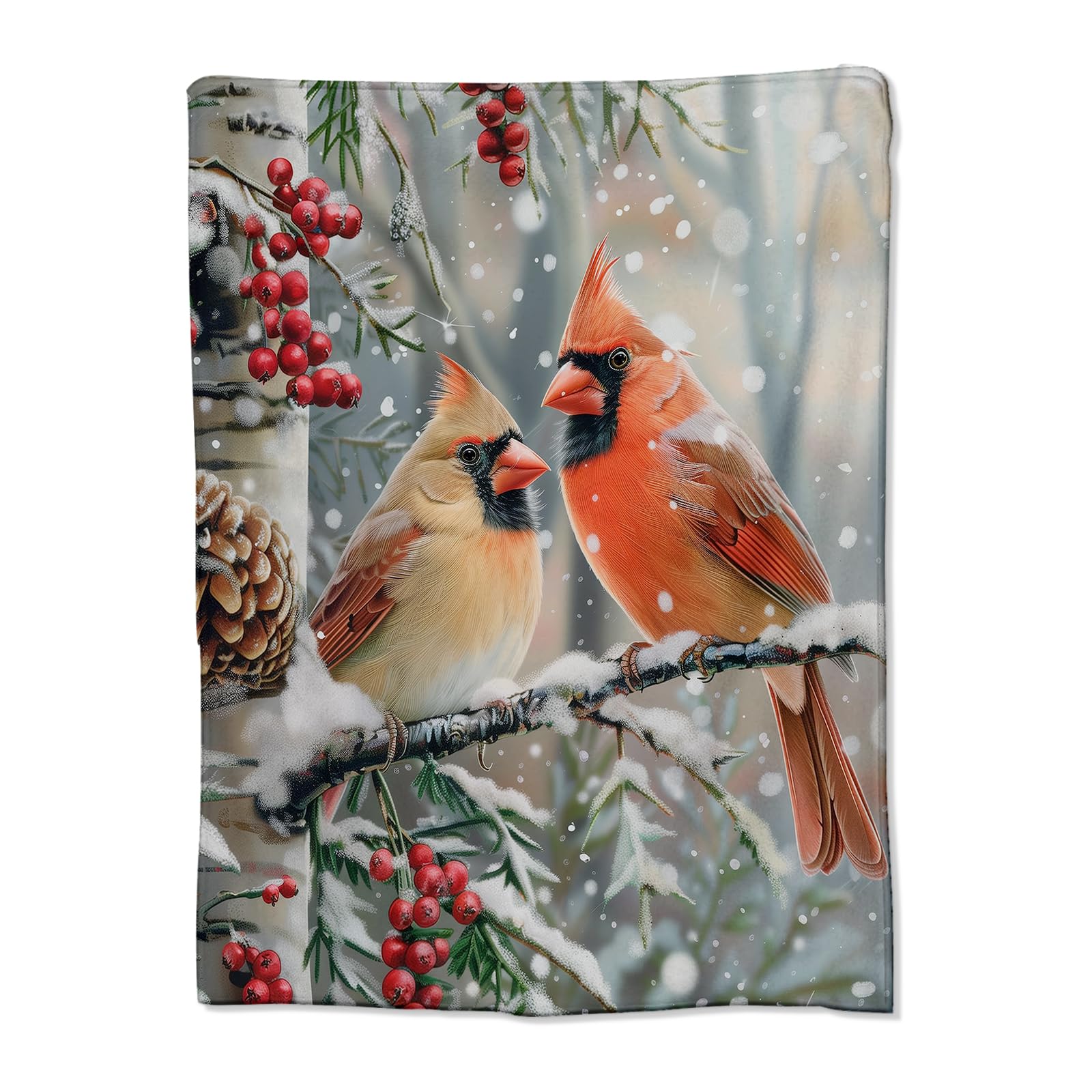 Amazon.com: Cardinal Blanket for Women Kids, Flannel Cardinal Blankets ...