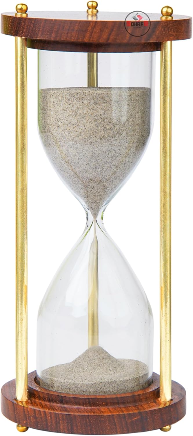 Amazon.com: Sohrab Nauticals 30 Minute Wooden Sand Timer| Natural Sand ...