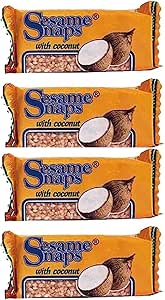 Sesame Snaps with Coconut I 30G I Pack of 4 : Amazon.co.uk: Grocery