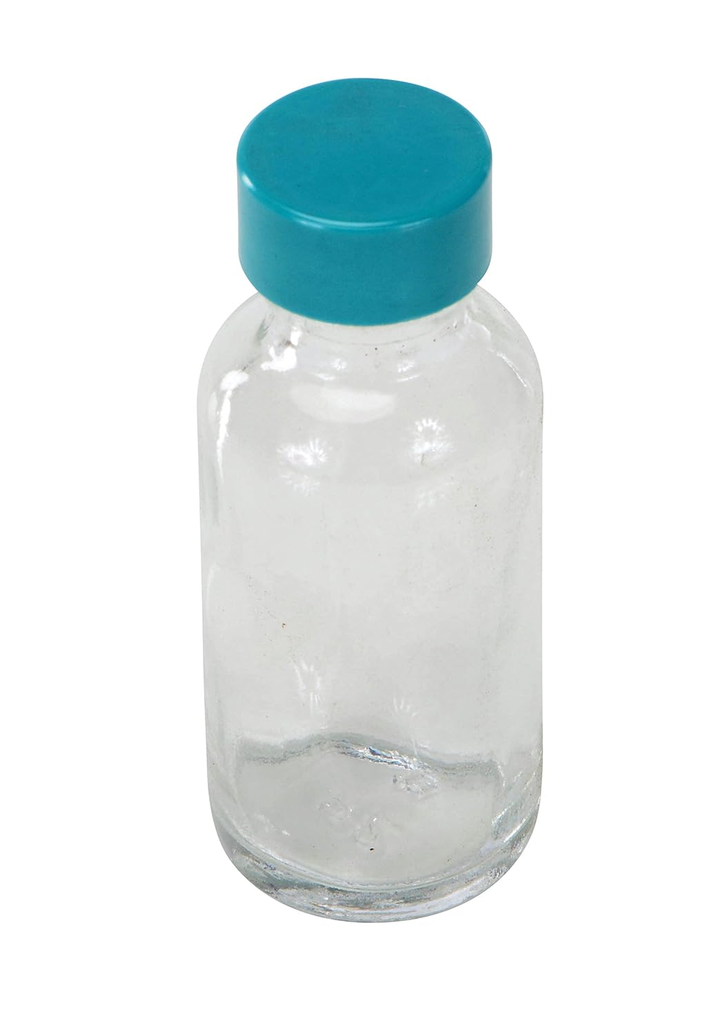 Vestil BTL-GN-1-CS Narrow Mouth Round Glass Bottle with Green Threaded ...