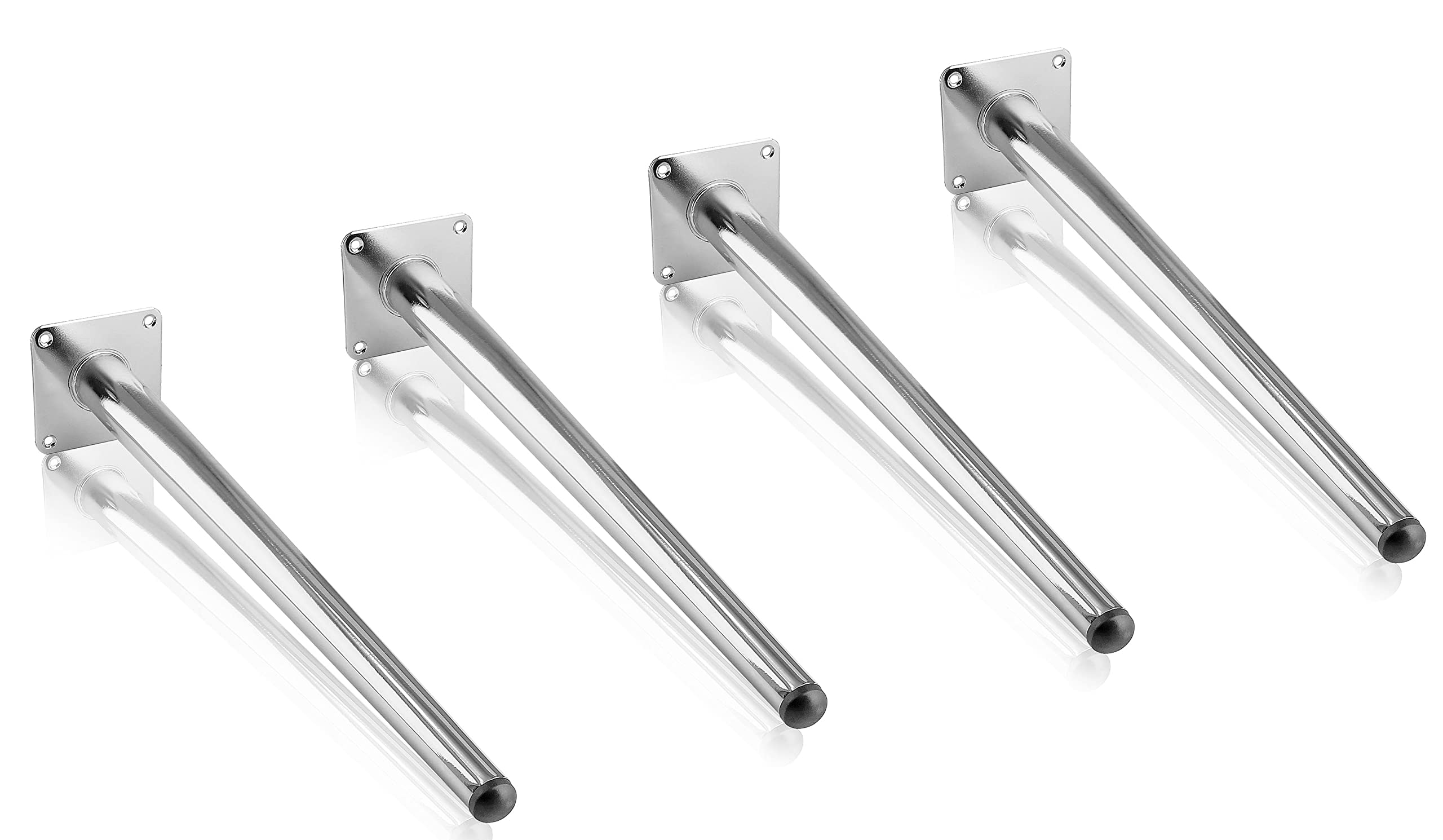 Snapklik.com : 4pcs 10 Inch Furniture Legs, Straight Conical Metal Legs ...