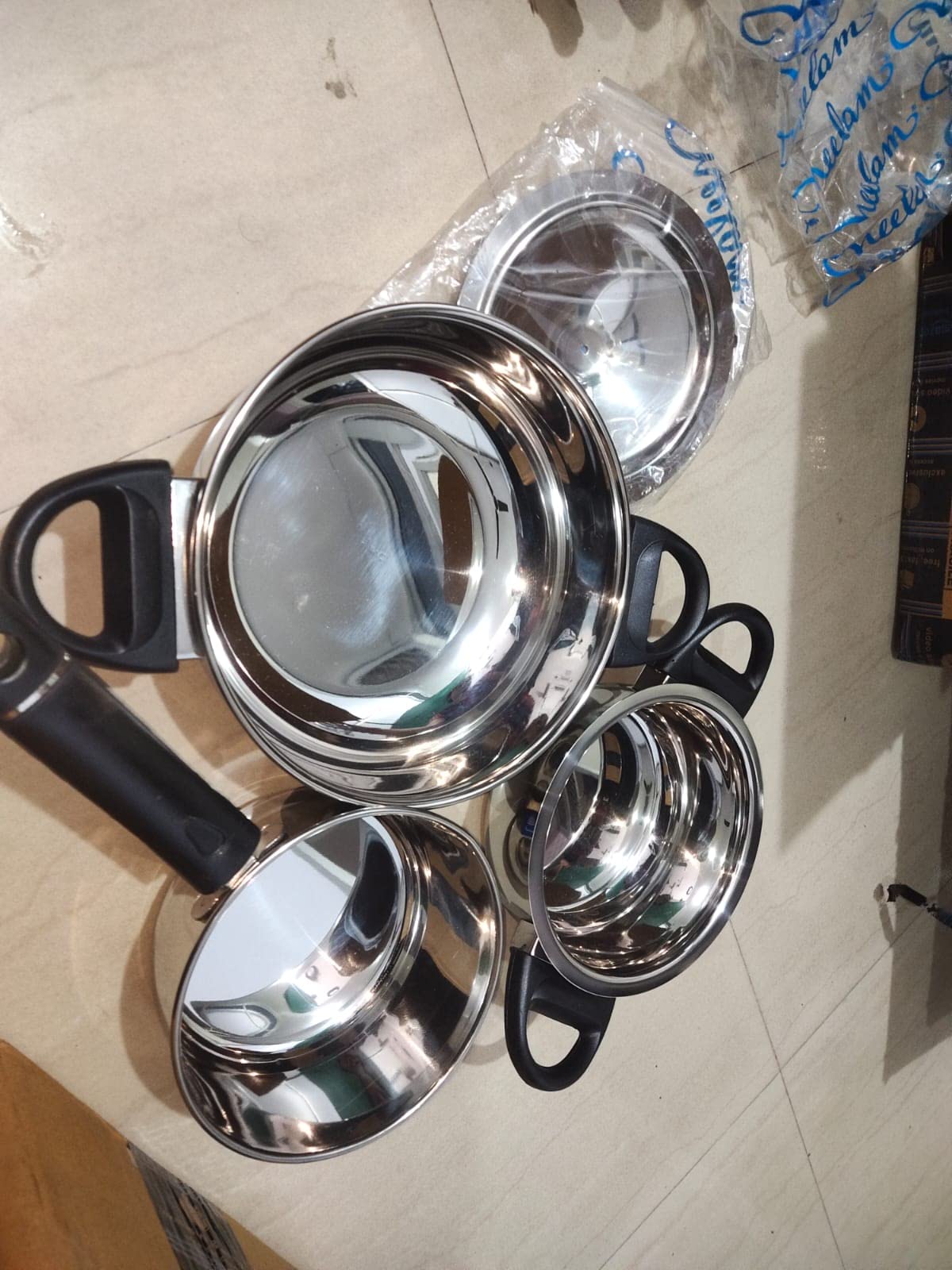 Buy Neelam Stainless Steel Cookware 4 pcs Set - Silver Online at Low ...