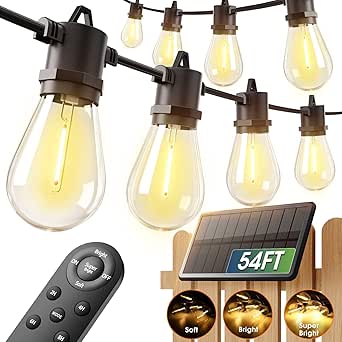 addlon 48 FT Solar String Lights Outdoor Waterproof
