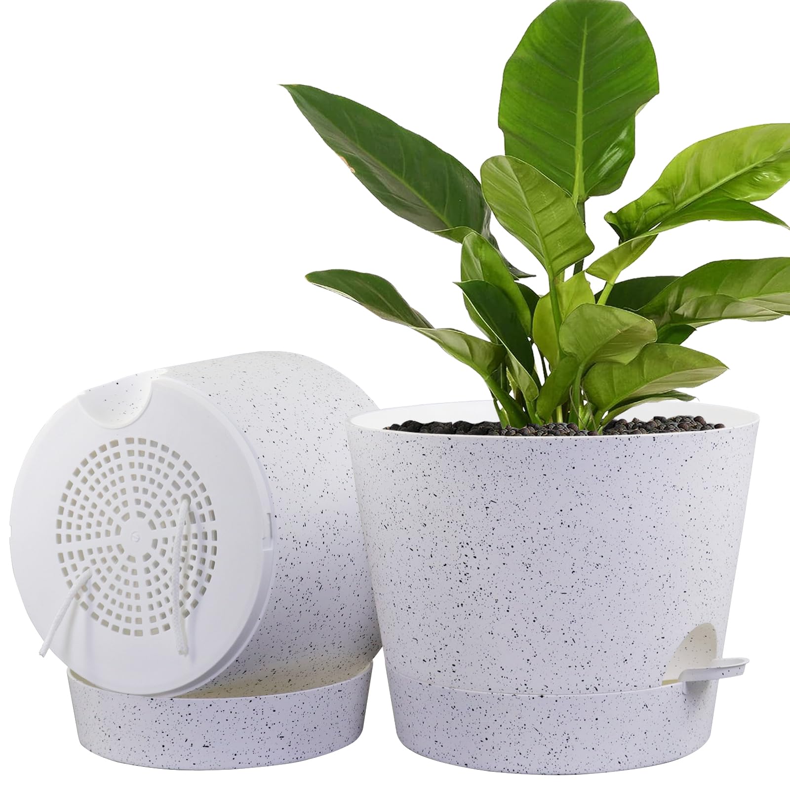 Snapklik.com : UOUZ 12 Inch Pots For Plants, 2 Pack Large Self Watering ...